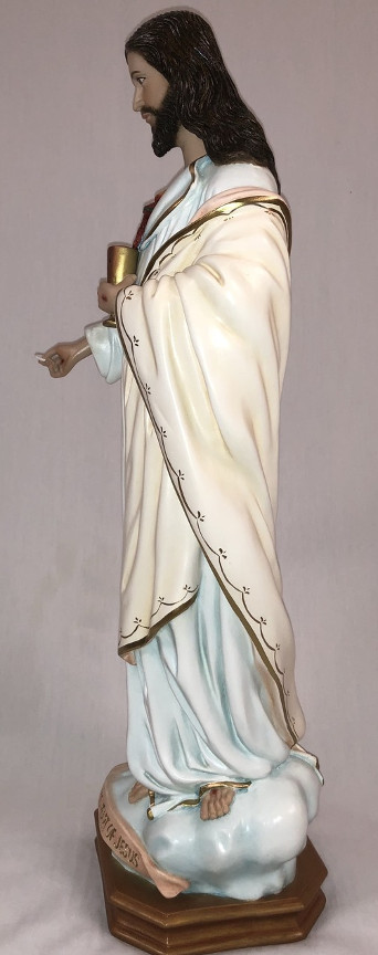 Jesus As Eucharistic Lord Statue - 24 Inch - Hand-painted Polymer Resin