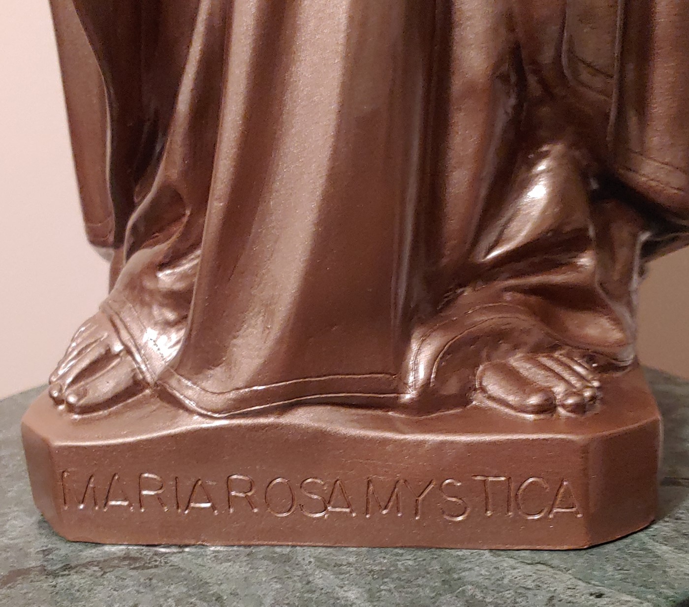 Rosa Mystica Outdoor Garden Statue - 24 Inch - Bronze Look Vinyl ...