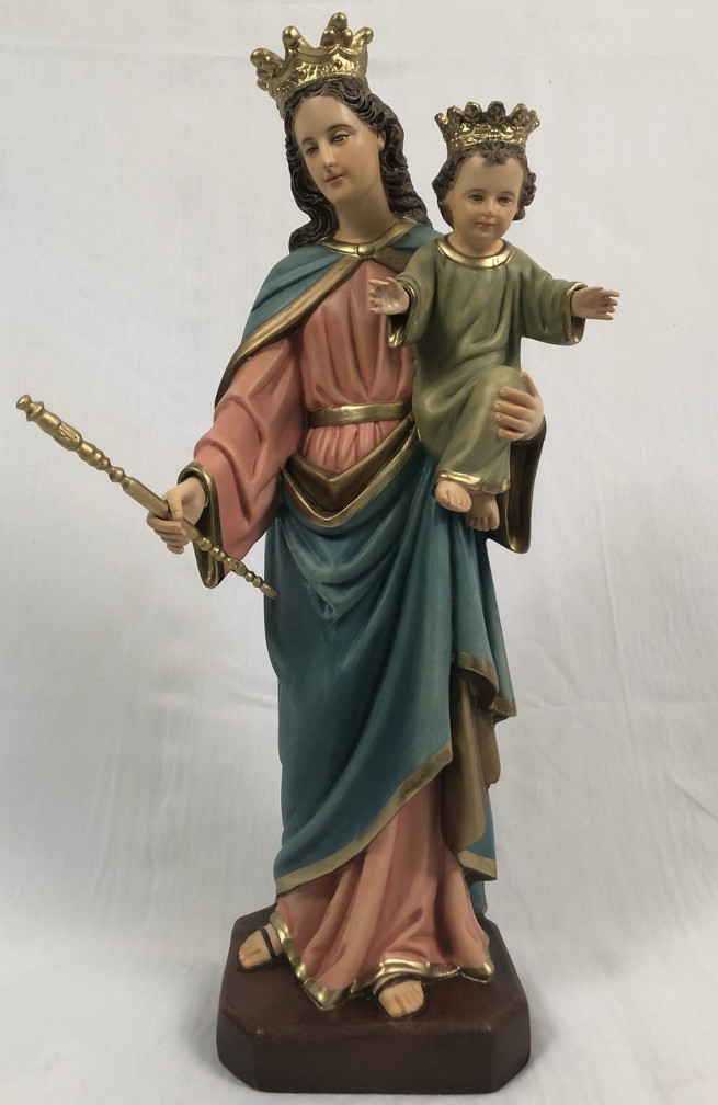 Mary Help of Christians Statue - 18 Inch - Traditional Look - Hand ...