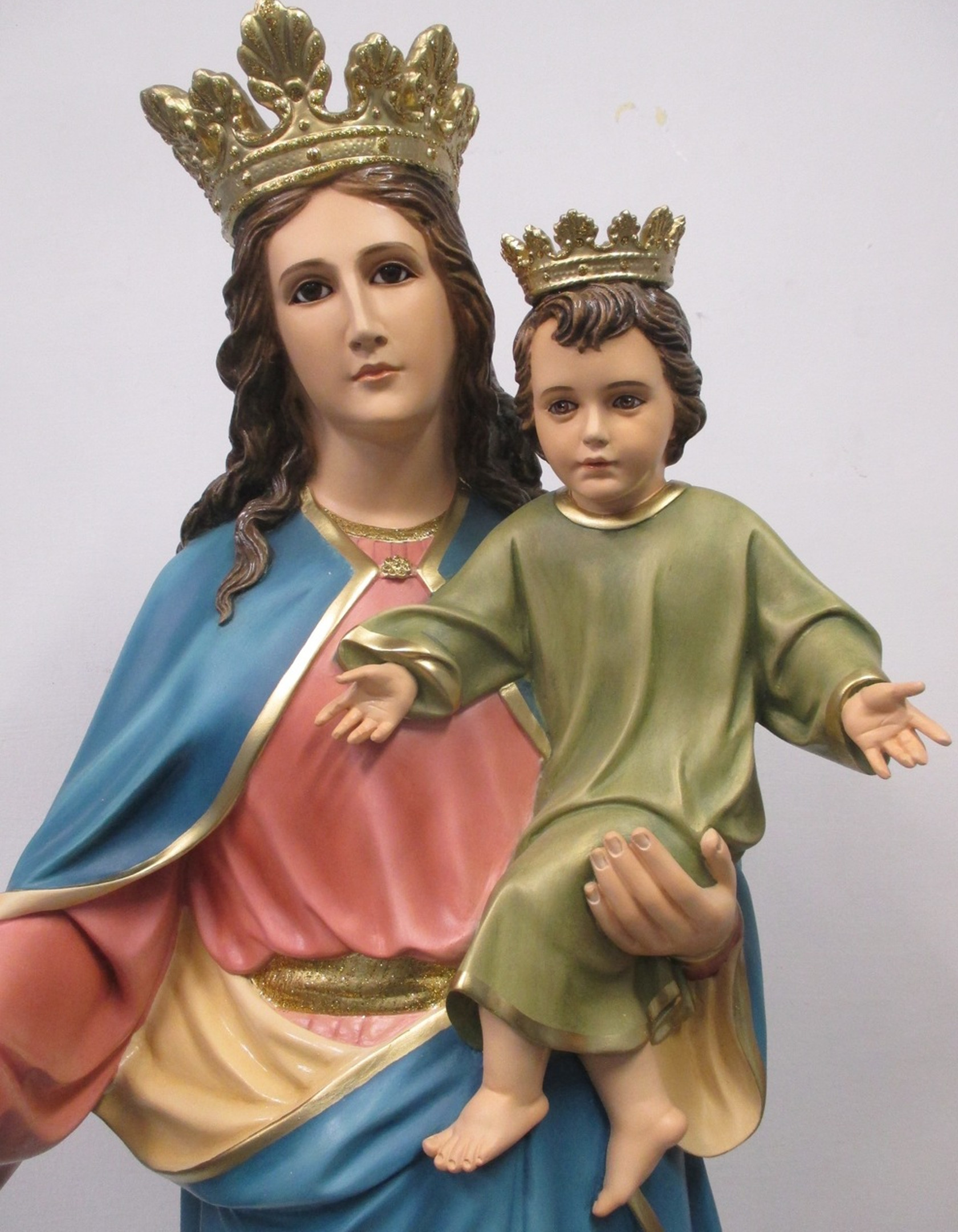 Mary Help of Christians Church Statue - 43 Inch - Hand-painted Polymer ...