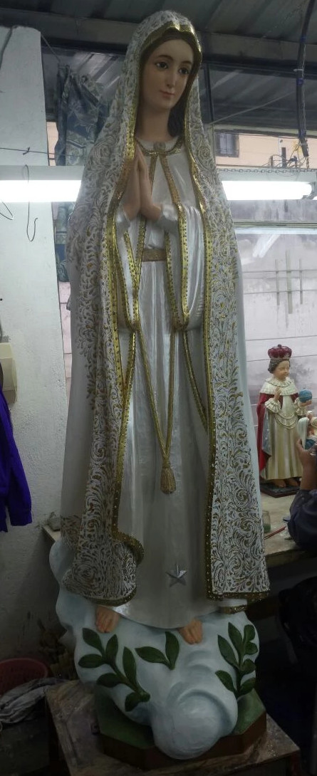 Our Lady of Fatima Church Statue - 60 Inch - Hand-painted Polymer Resin ...