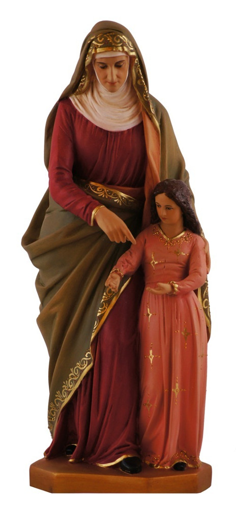 St. Anne Statue - 18 Inch - Hand-painted Polymer Resin - Patron Saint ...