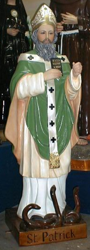 St. Patrick Church Statue - 60 Inch - Hand-painted Polymer Resin ...