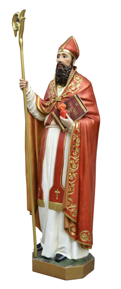 St. Augustine Church Statue - 60 Inch - Hand-painted Polymer Resin