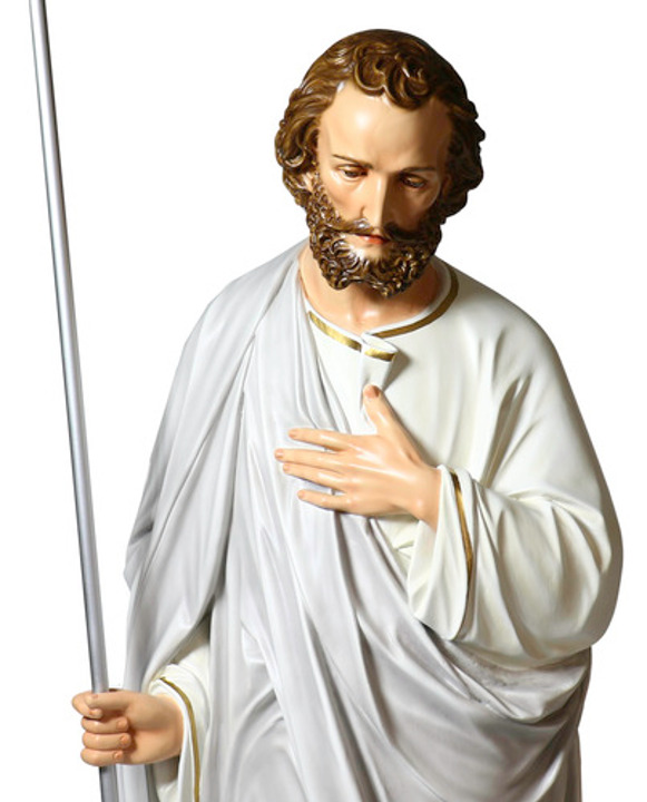 St. Thomas The Apostle Church Statue - 60 Inch - Painted Fiberglass