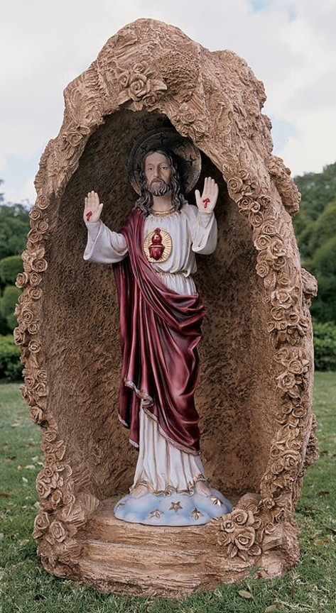Portable Grotto for Statues - 34 Inch - Faux Stone Textured Looking Resin