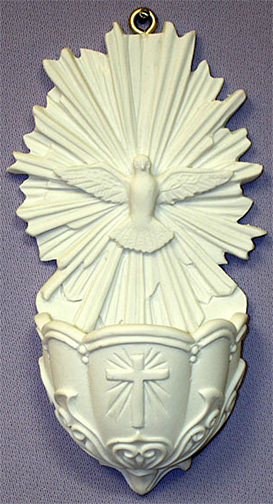 Holy Spirit Font - 5 Inch - White Resin