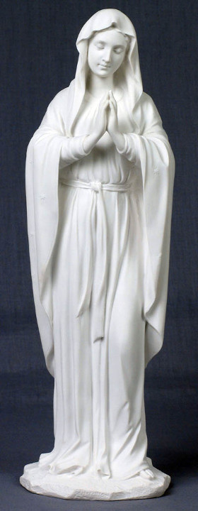 Blessed Virgin Mary In Prayer Statue - 11.75 Inch - White - Veronese ...