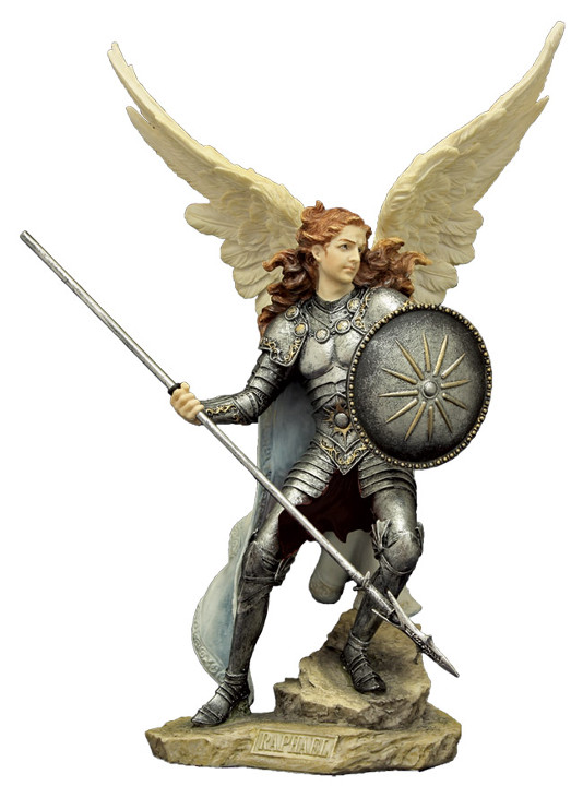 Archangel Raphael Statue - 9 Inches - Hand-painted Color - Veronese ...