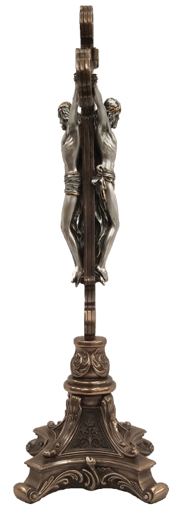 Double-sided Standing Altar Crucifix - 12.5 Inch - With Gold Trimmed ...