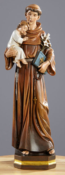 St. Anthony Statue - 12 Inch - Hand-painted Resin