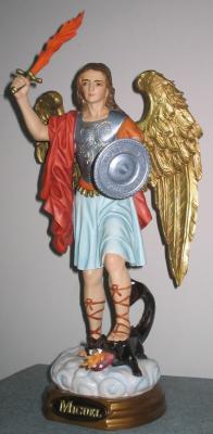 St. Michael (San Miguel) Statue - 18 Inch - Hand-painted Polymer Resin