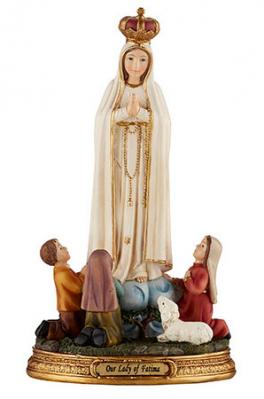 Our Lady of Fatima Statue With The Three Shepherd Children - 8 Inch ...