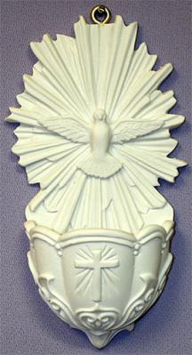 Holy Spirit Font - 5 Inch - White Resin