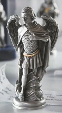 St. Michael Pewter Statue - 3.75 Inch - Patron of Police & Military