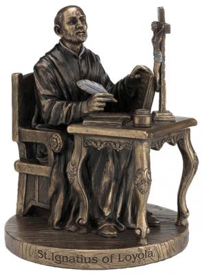 St. Ignatius of Loyola Statue - 6.5 Inch - Lightly Hand-painted Cold ...
