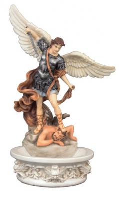 St. Michael Holy Water Font - 8 Inch - Fully Hand-painted - Veronese ...